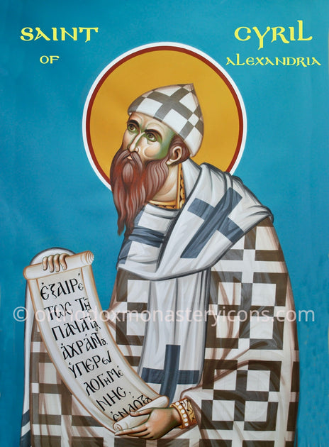 Greek orthodox icon of Saint Cyril of Alexandria (2 ...