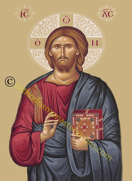 Orthodox icon of Jesus Christ Blessing (1-2) – orthodoxmonasteryicons.com