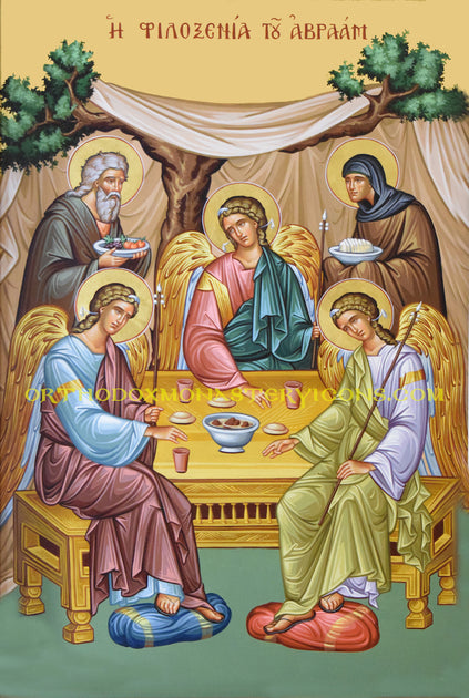 Greek orthodox icon of the Holy Trinity icon (3 ...