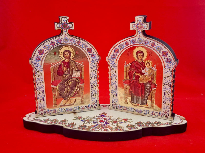 Wooden stand with icons (SDT) – orthodoxmonasteryicons.com
