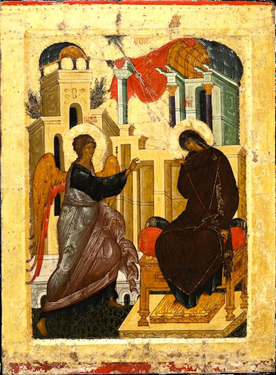 Greek eastern orthodox icon of the Annunciation of Theotokos (11 ...