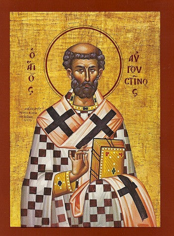 Greek orthodox byzantine icon of Saint Augustine (2 ...