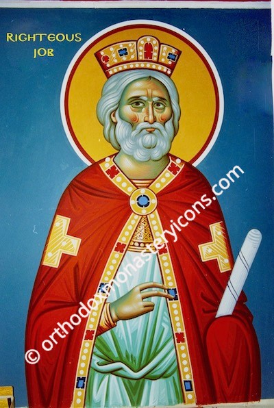 Orthodox icon of Saint Job the Righteous and Long Suffering i ...