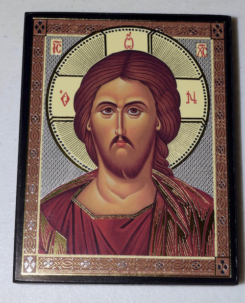 Orthodox pair icons of Jesus Christ and the Most Holy Theotokos ...