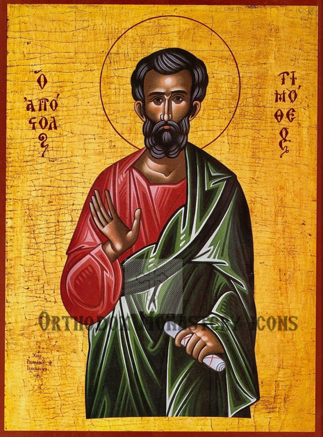 Greek orthodox byzantine icon of Apostle Timothy, one of the Seventy ...