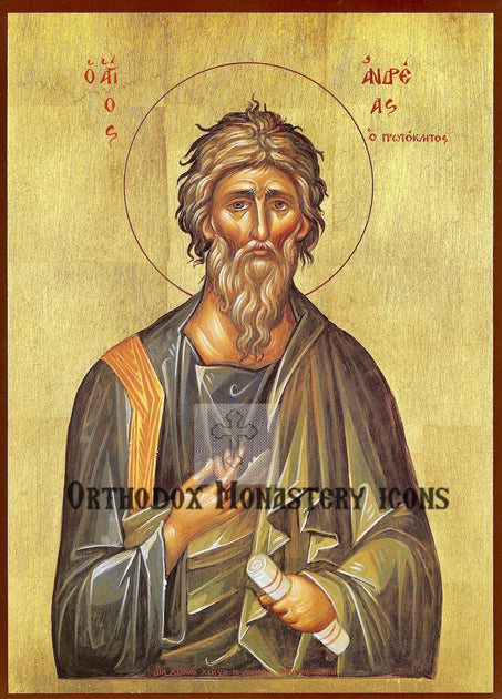 Orthodox byzantine icon of Saint Andrew the Apostle (1 ...