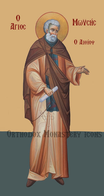 Orthodox icon of Saint Moses the Ethiopian – orthodoxmonasteryicons.com