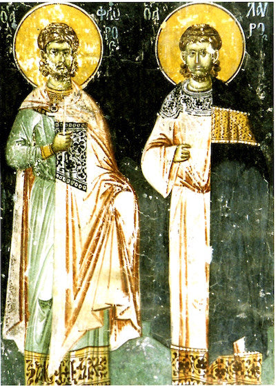 Orthodox greek byzantine icon of Florus and Laurus the Martyrs of ...
