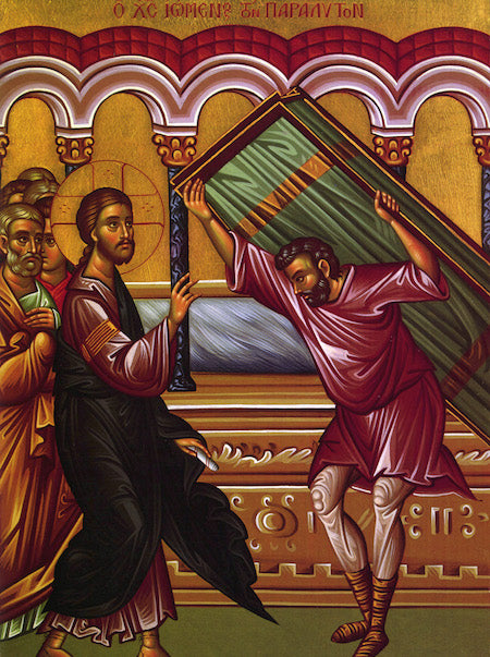 Greek orthodox icon of the miracle of our Christ "Healing of the ...