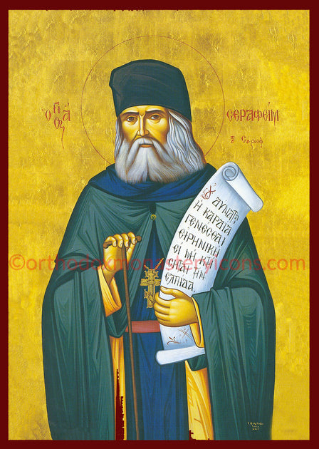Orthodox icon of Saint Seraphim of Sarov (3) – orthodoxmonasteryicons.com