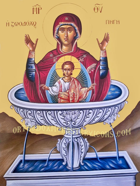 Orthodox icon of Theotokos "Life Giving Spring" (1 ...
