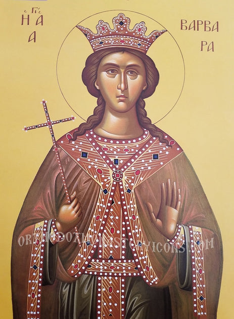 Greek orthodox icon of Saint Barbara (1) – orthodoxmonasteryicons.com
