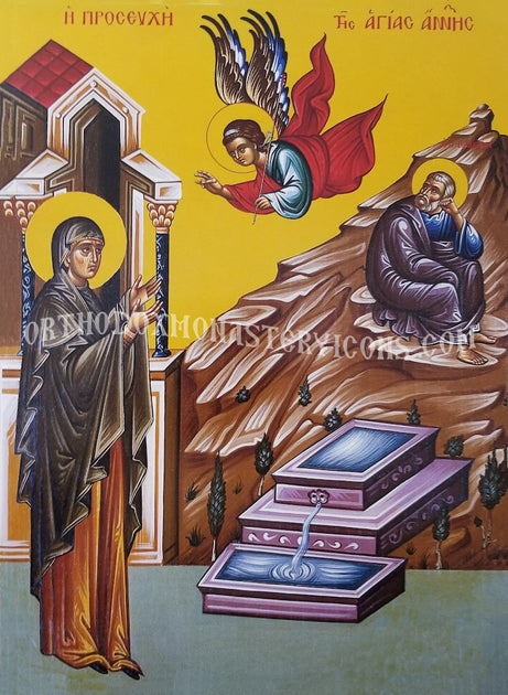 Orthodox icon of Saint Anna's Prayer, Conception of Theotokos ...